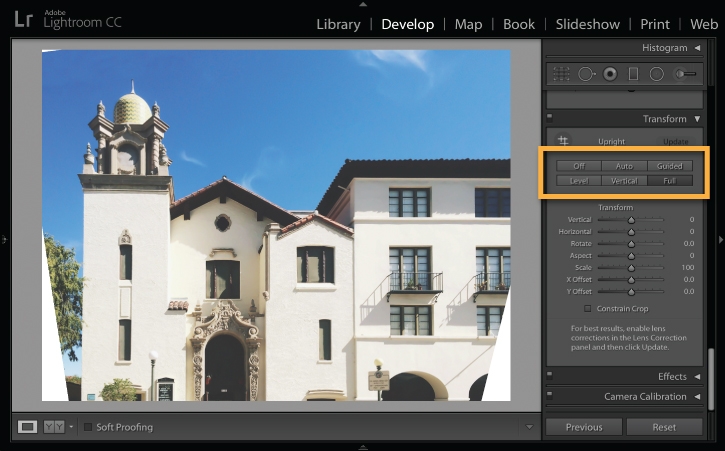 Correct distorted perspective