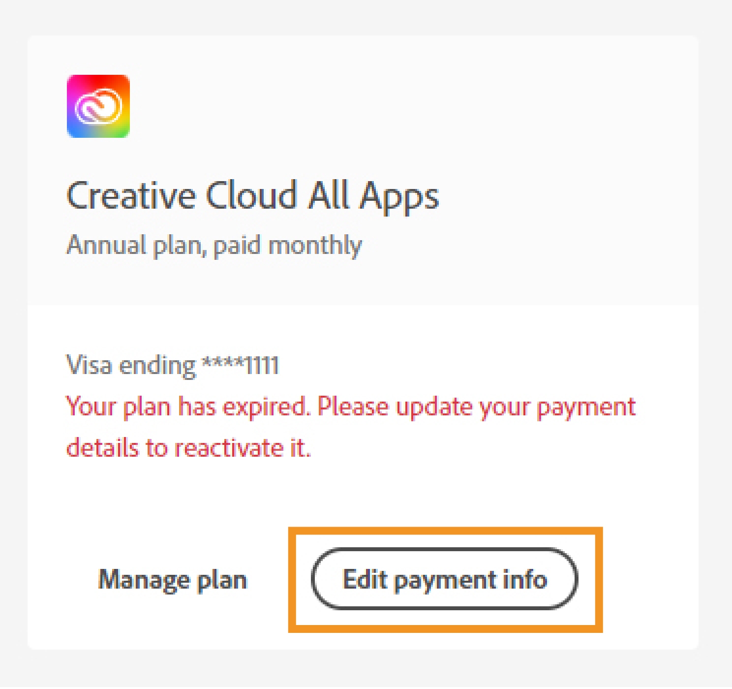 Learn how to make a payment after your payment fails