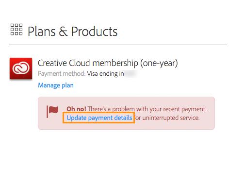 Learn how to make a payment after your payment fails