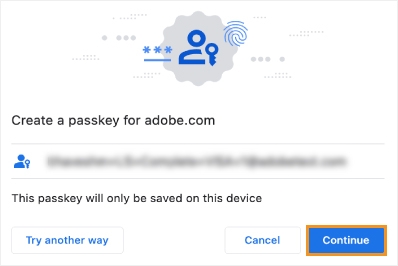 Sign in securely with a passkey