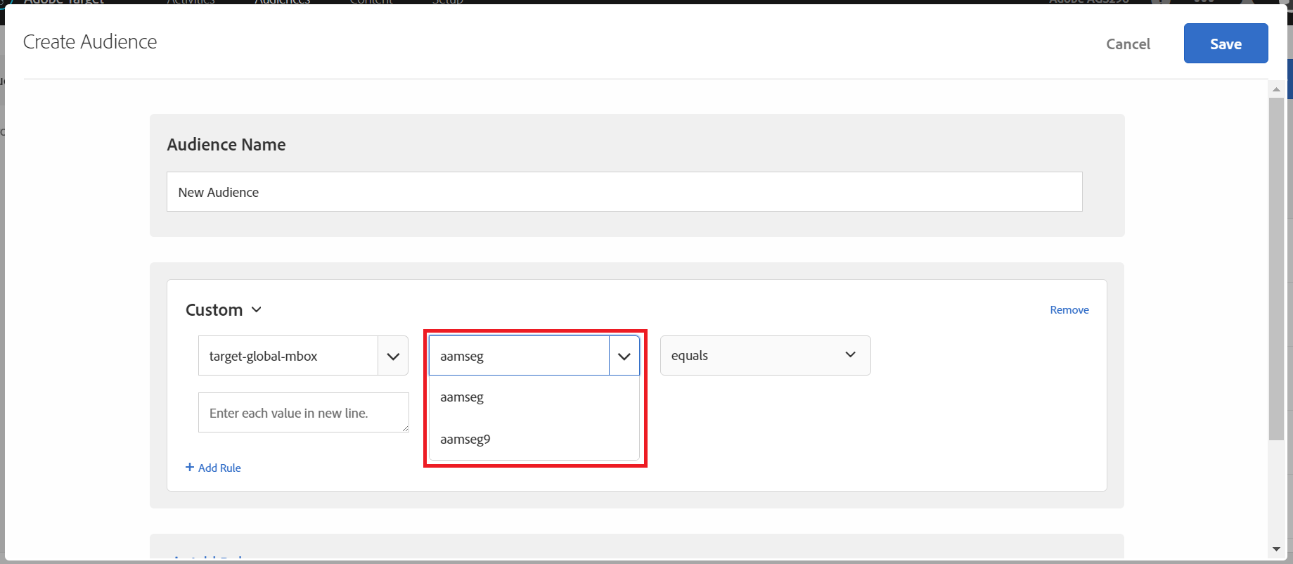 adobe target audience based on cookie