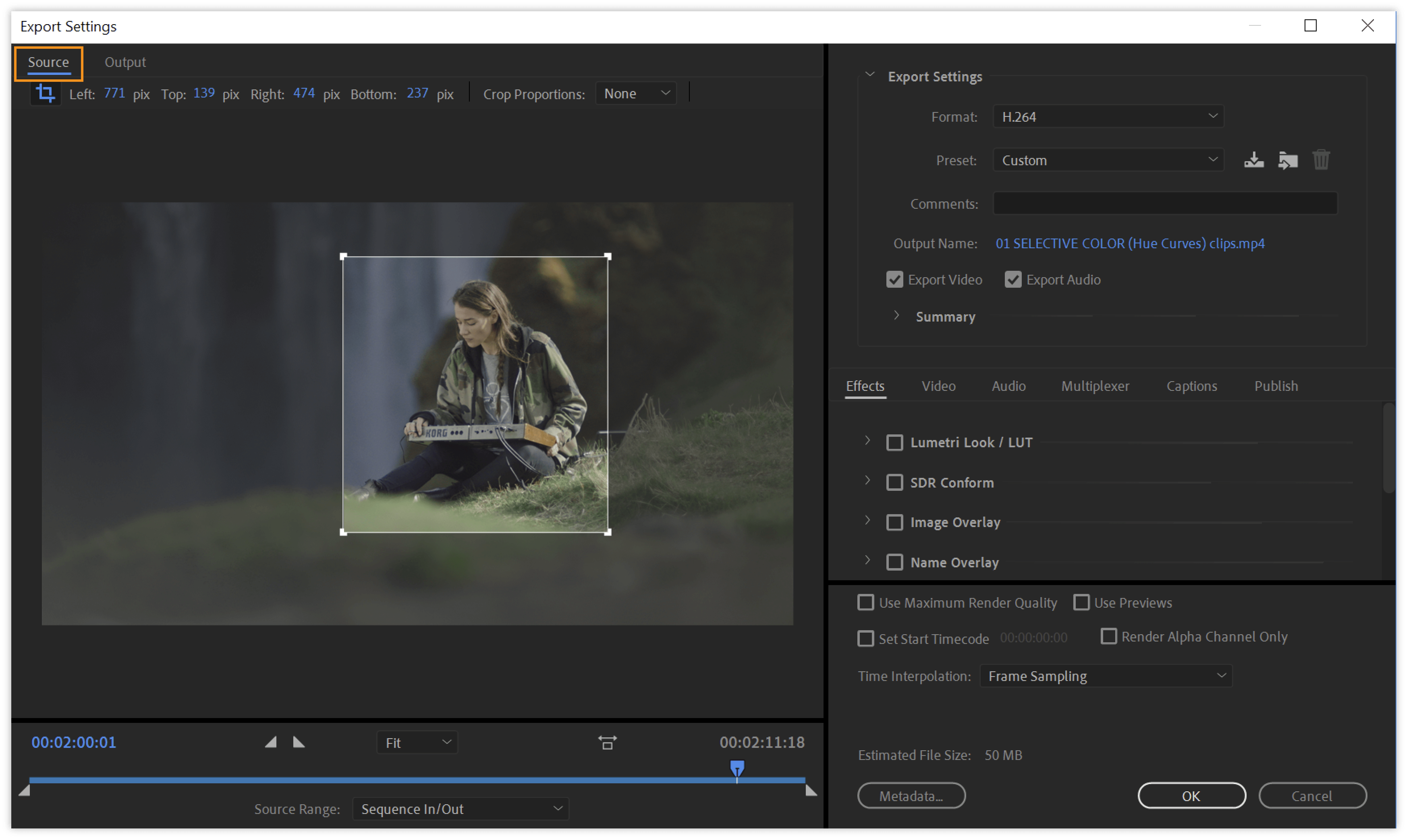 Adobe Premiere Export Settings