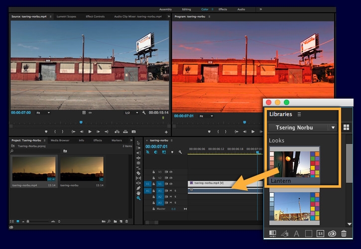 Create video color looks with Adobe Capture
