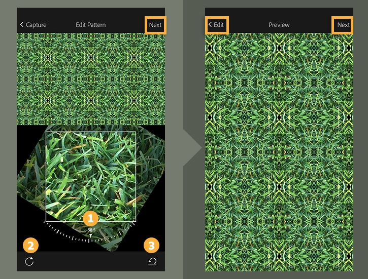 Capture patterns on the go to use in Photoshop