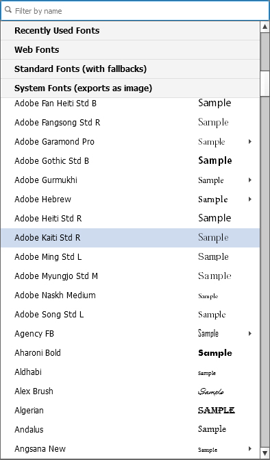 Using typography and fonts in Adobe Muse