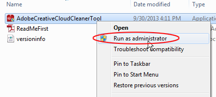 Use the CC Cleaner Tool for installation issues