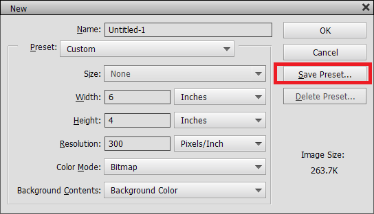 Create or Delete Presets