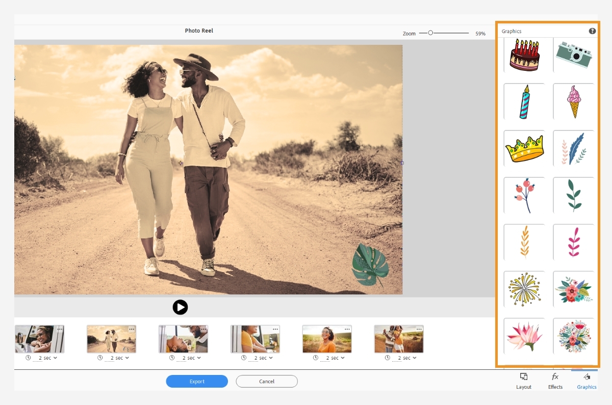 Creating Photo Reels