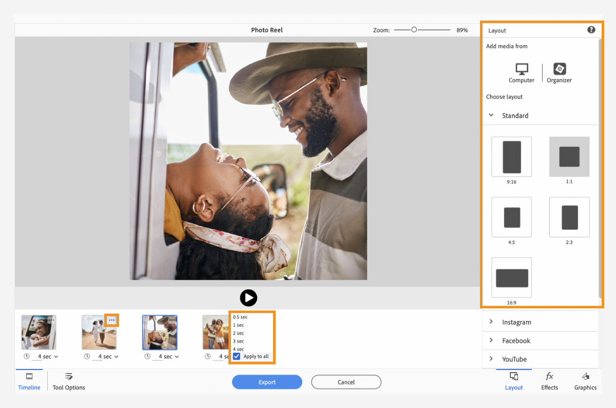 Creating Photo Reels