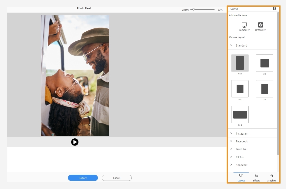 Creating Photo Reels