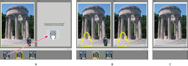 Guided mode - Photomerge Edits in Photoshop Elements