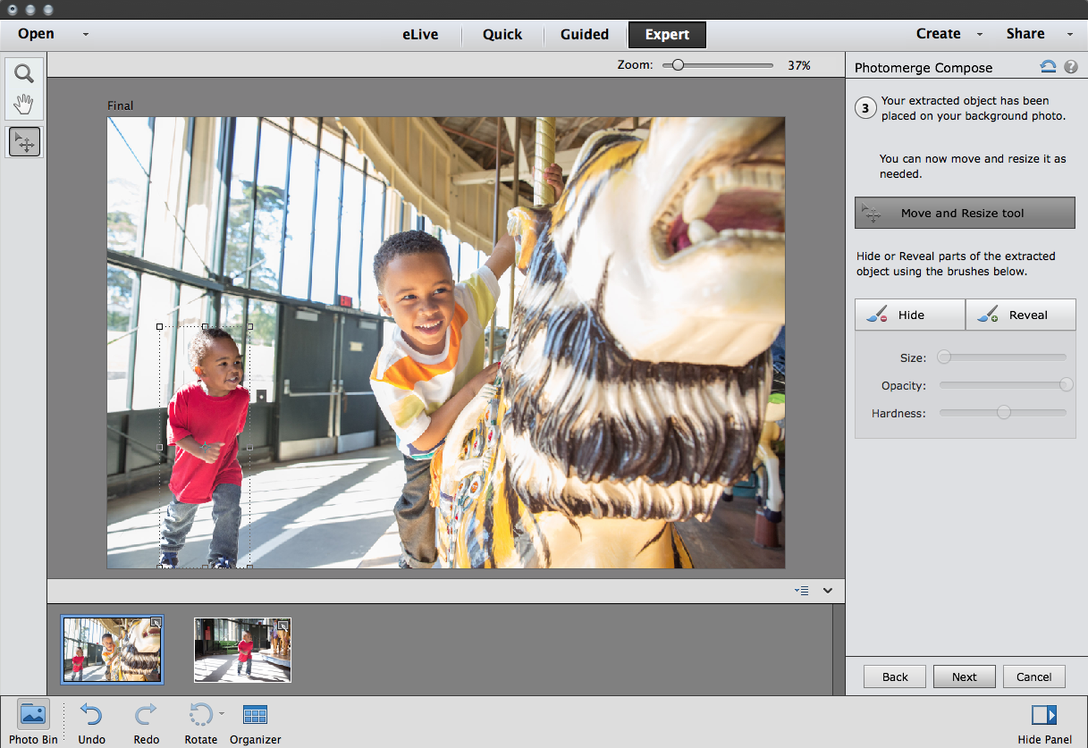 Use Photomerge Compose in Photoshop Elements