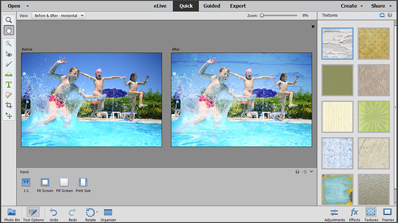 Enhanced Quick mode in Photoshop Elements