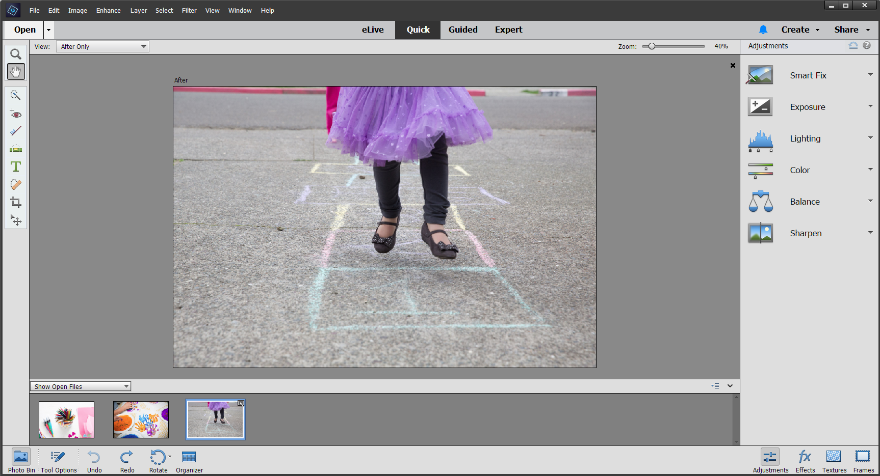 Photoshop Elements workspace basics