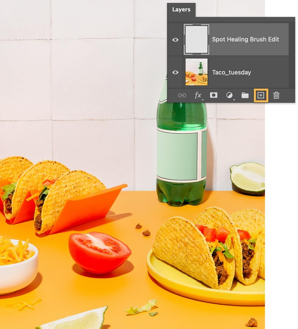 Clean up a product photo with Adobe Photoshop.