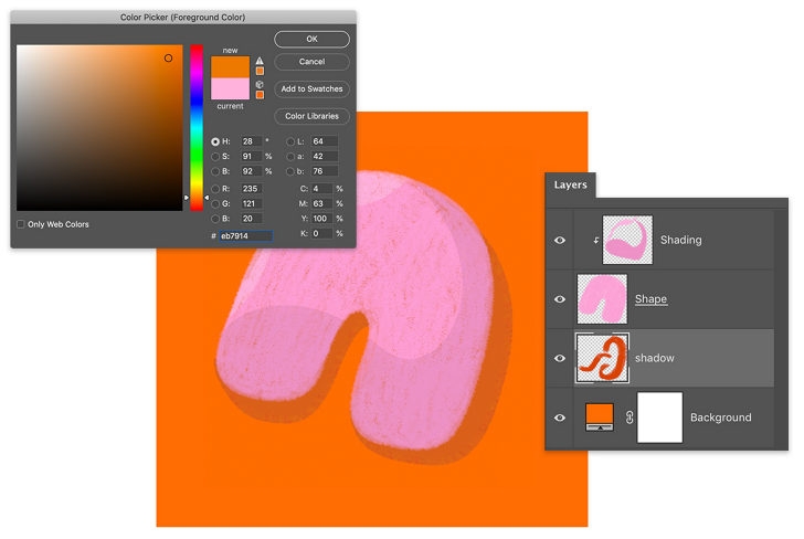 Draw shadows and highlights for virtual backgrounds.