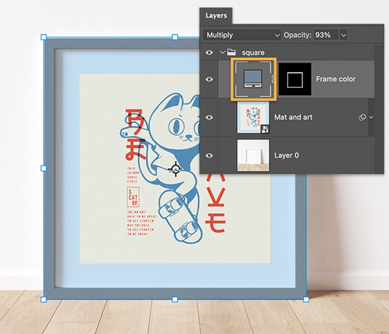 Five customizable picture frame templates.