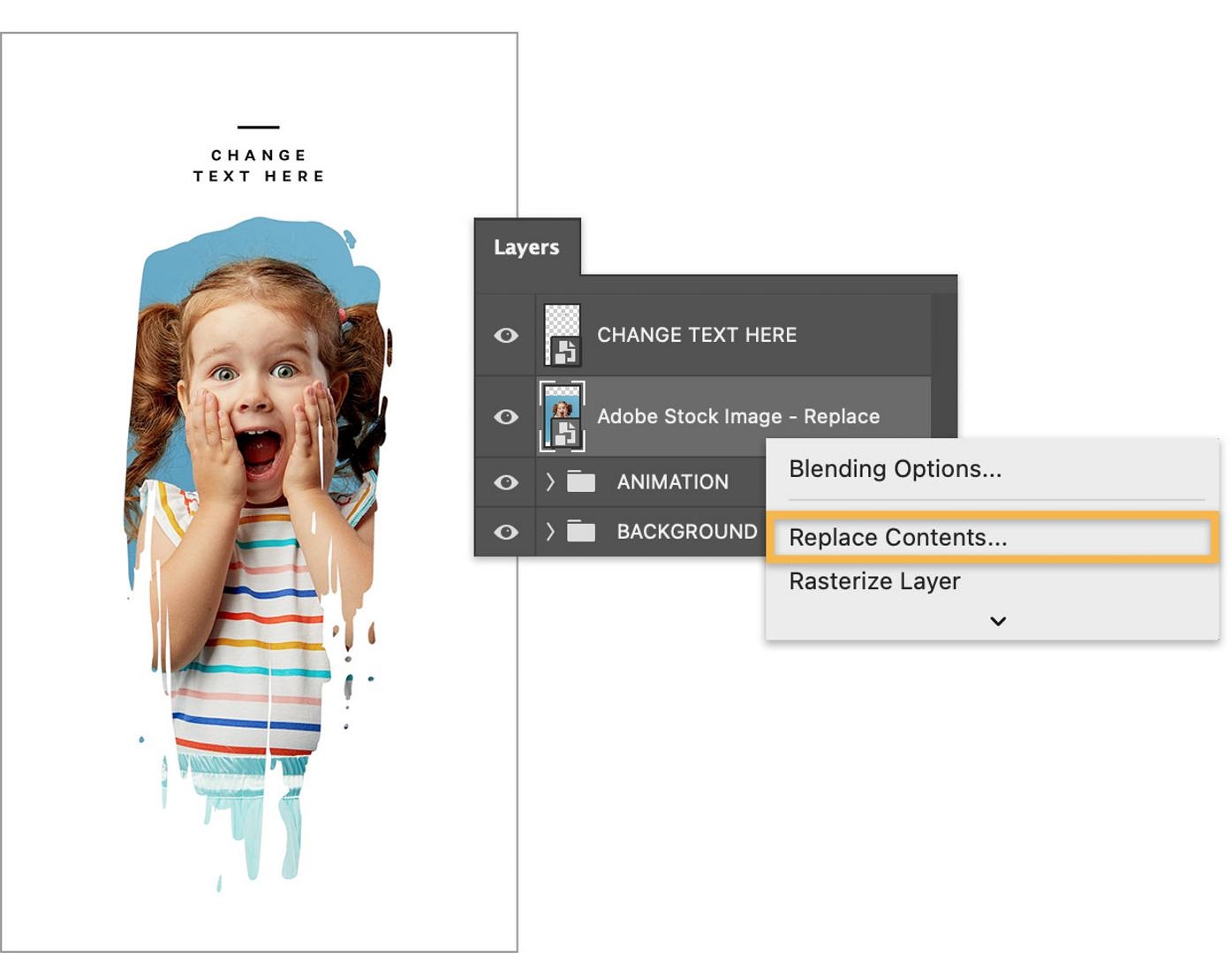 Free animated ink stroke social templates for Photoshop.