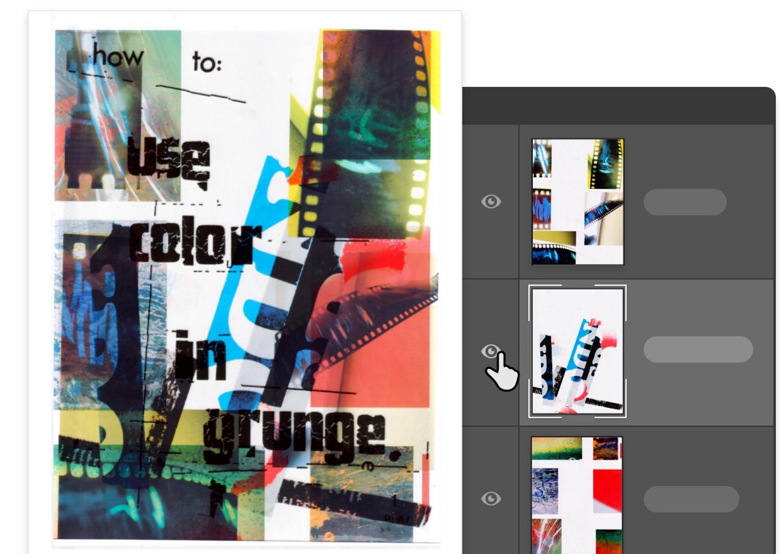 Free grunge collage pack for Photoshop.