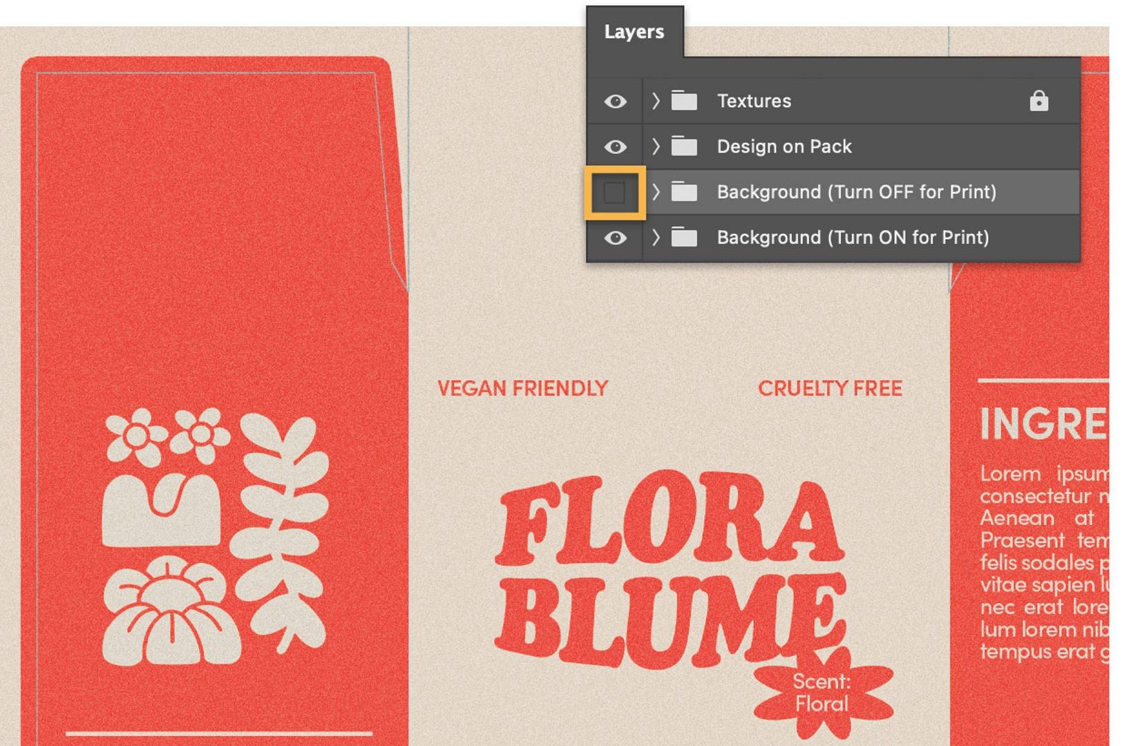How to create print-at-home packaging in Photoshop.