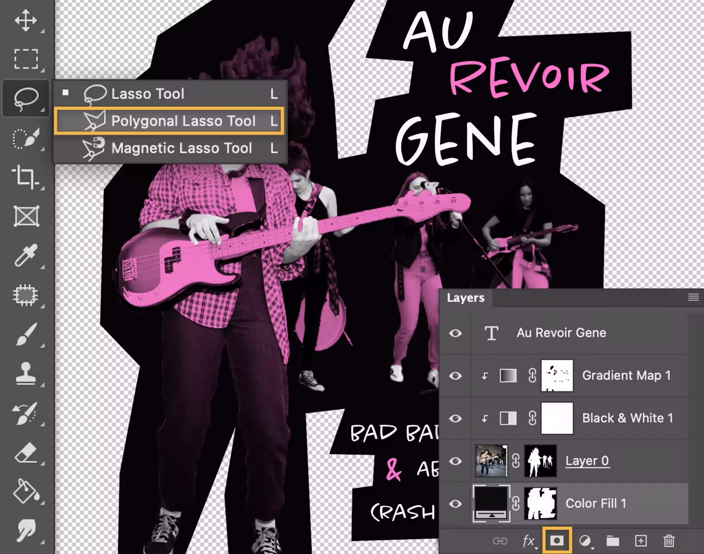 How to make a spot color poster in Adobe Photoshop.