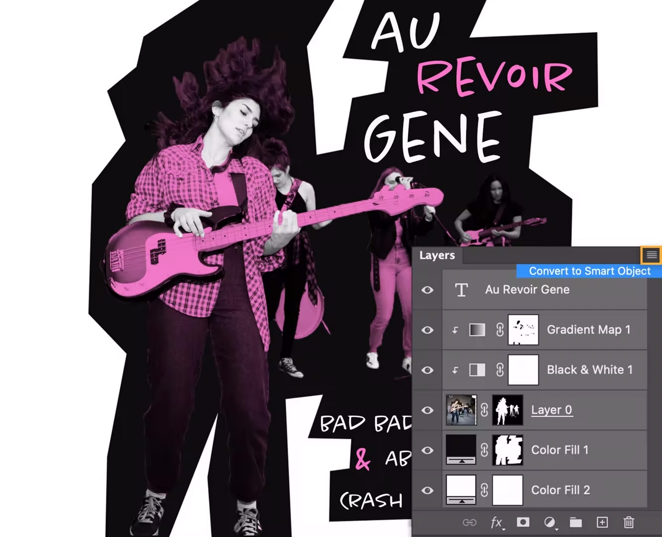 How to make a spot color poster in Adobe Photoshop.