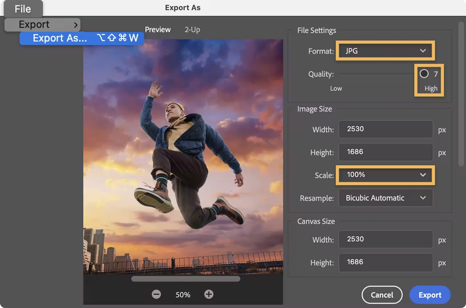 Replace a sky in Photoshop.