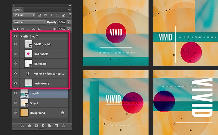 Align objects with guides in Photoshop