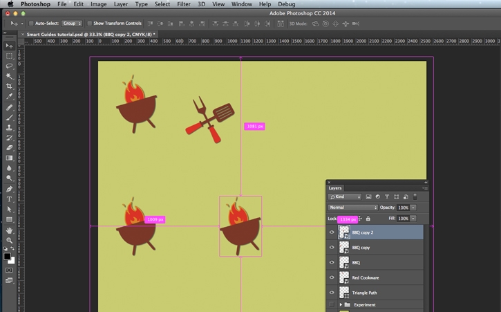 Work with Smart Guides in Photoshop