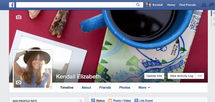 Template to create a custom Facebook cover photo and profile picture