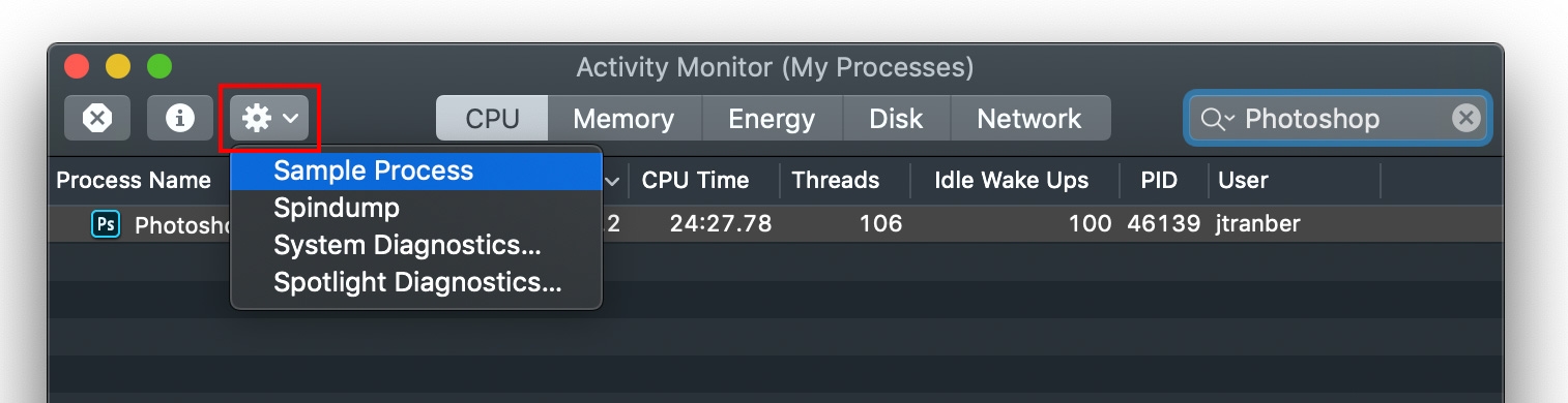 How to get a Sample Process or Spindump | macOS