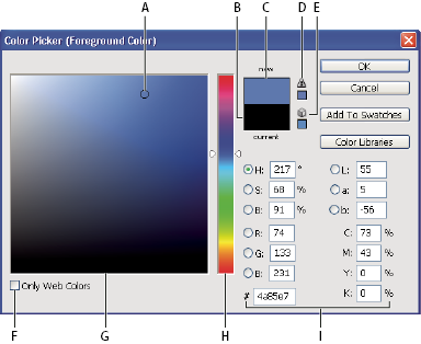 Choose colors in Adobe Photoshop