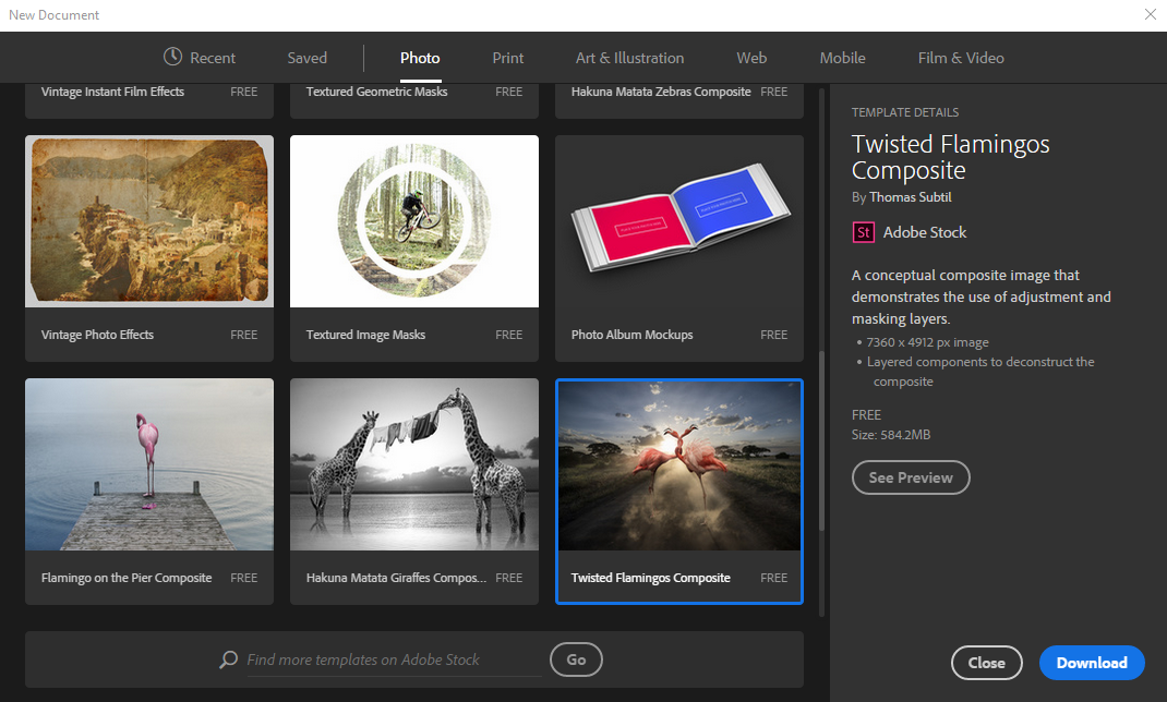 Create Documents In Photoshop Using Templates And Presets