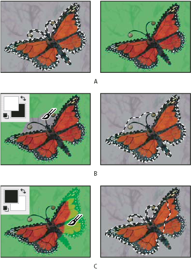 Create a temporary quick mask in Photoshop