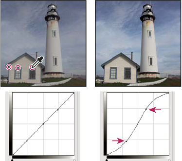 Using the Curves adjustment in Photoshop