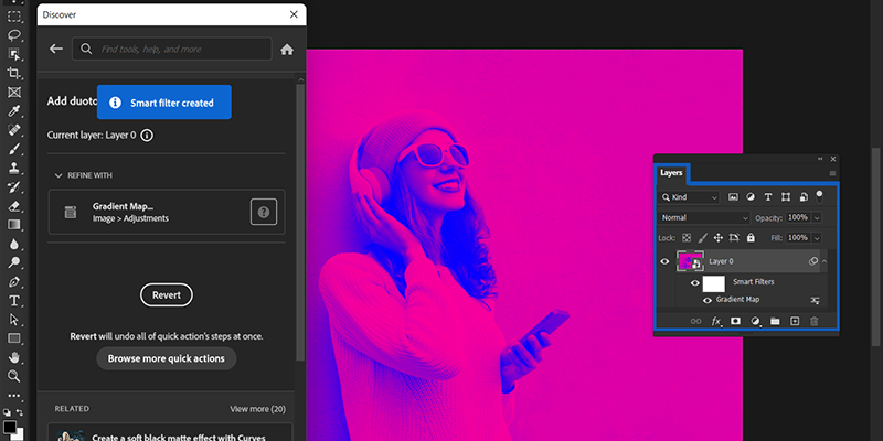 Add duotone effect to your photos