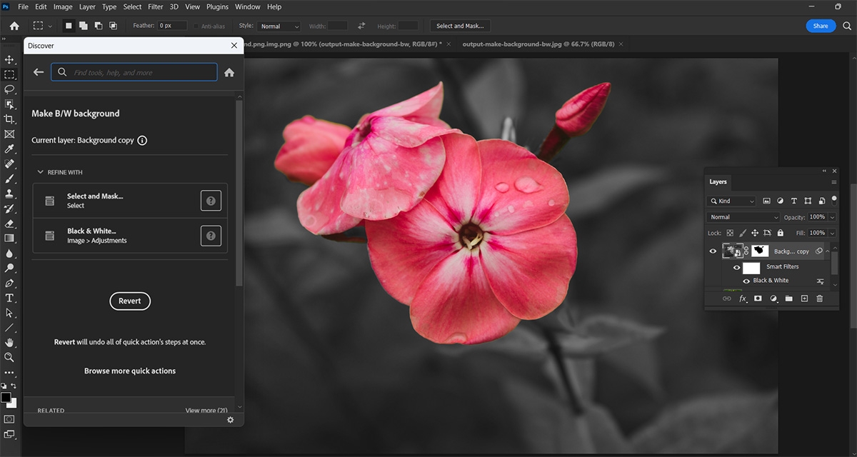 Make Black And White Background For Your Images