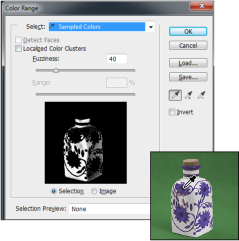 Select color ranges in Photoshop