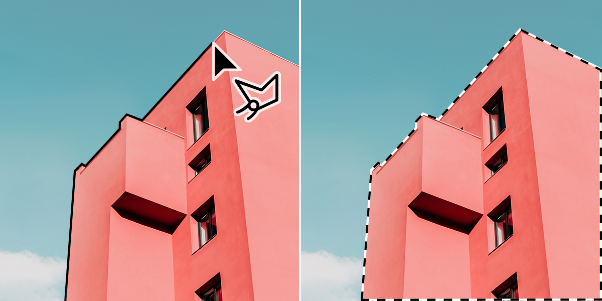 Make A Selection With The Polygonal Lasso Tool