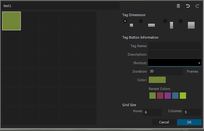 Tag panel and Tag templates