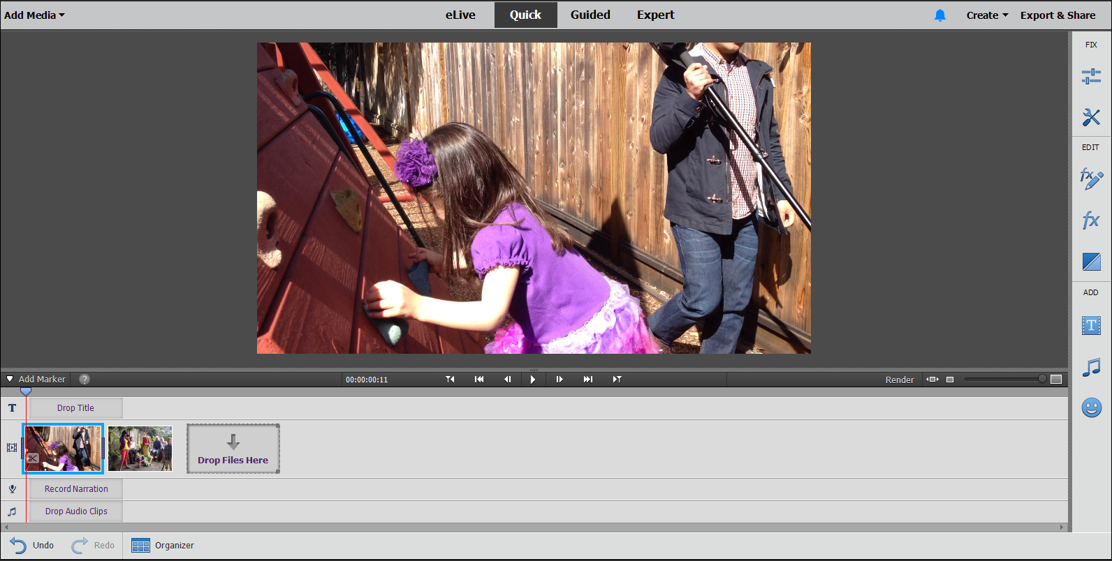 Quick, Guided, and Expert views in Adobe Premiere Elements
