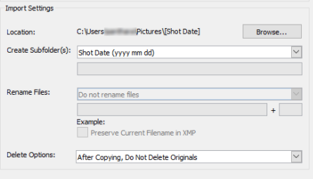 Import photos and videos to Elements Organizer