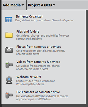 How to add media into Adobe Premiere Elements