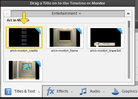 Adding Title to your movie