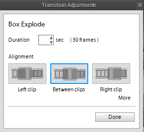 Adding Transitions between video clips - Guided Edit