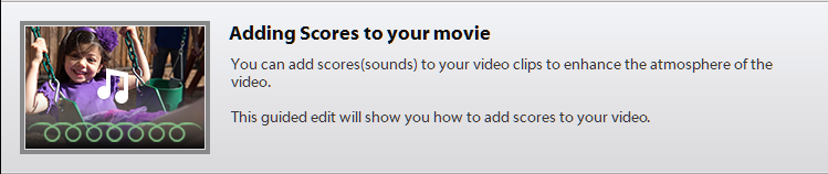 Adding Scores to your movie - Guided edit