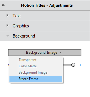 Create a freeze frame with a motion title guided edit