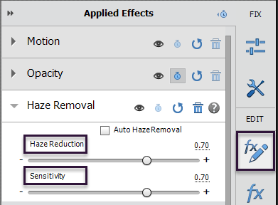 Haze Removal using Adobe Premiere Elements