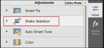 Stabilize video footage with Shake Stabilizer in Adobe Premiere Elements
