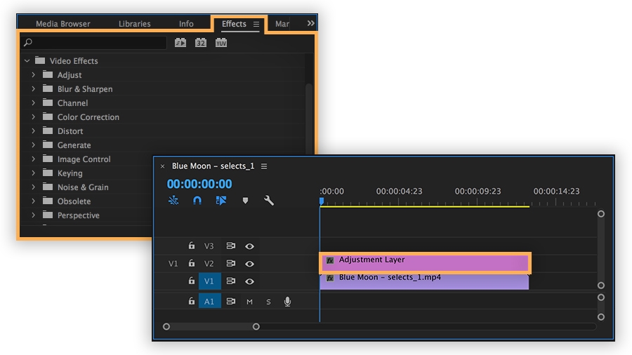 How to adjust and apply color effects across clips
